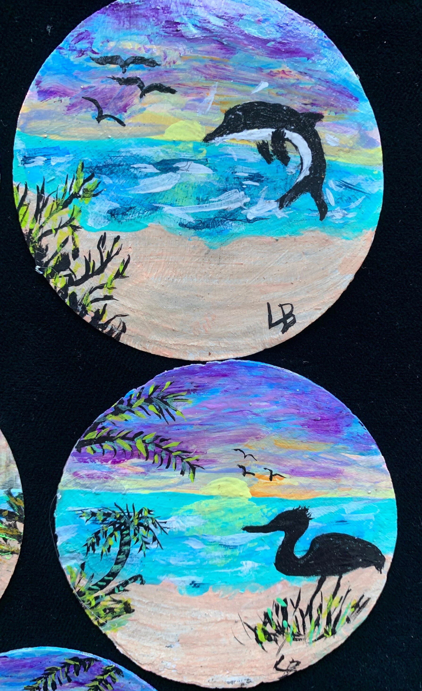 Capiz Sea Shells, (set of 5) Original Hand Painted. - Etsy