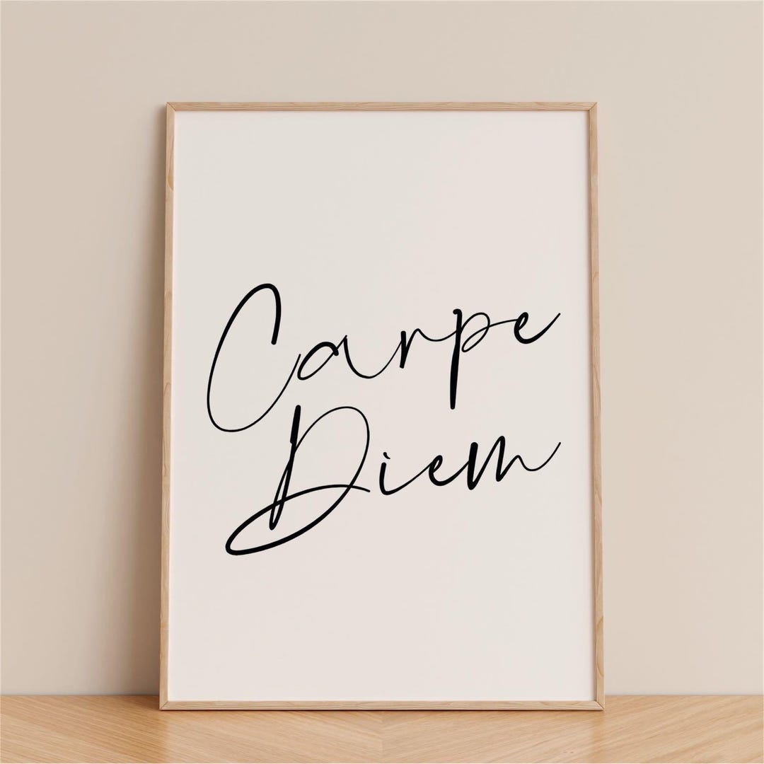 Carpe Diem Poster Instant Download, Carpe Diem Sign Printable Wall Art ...