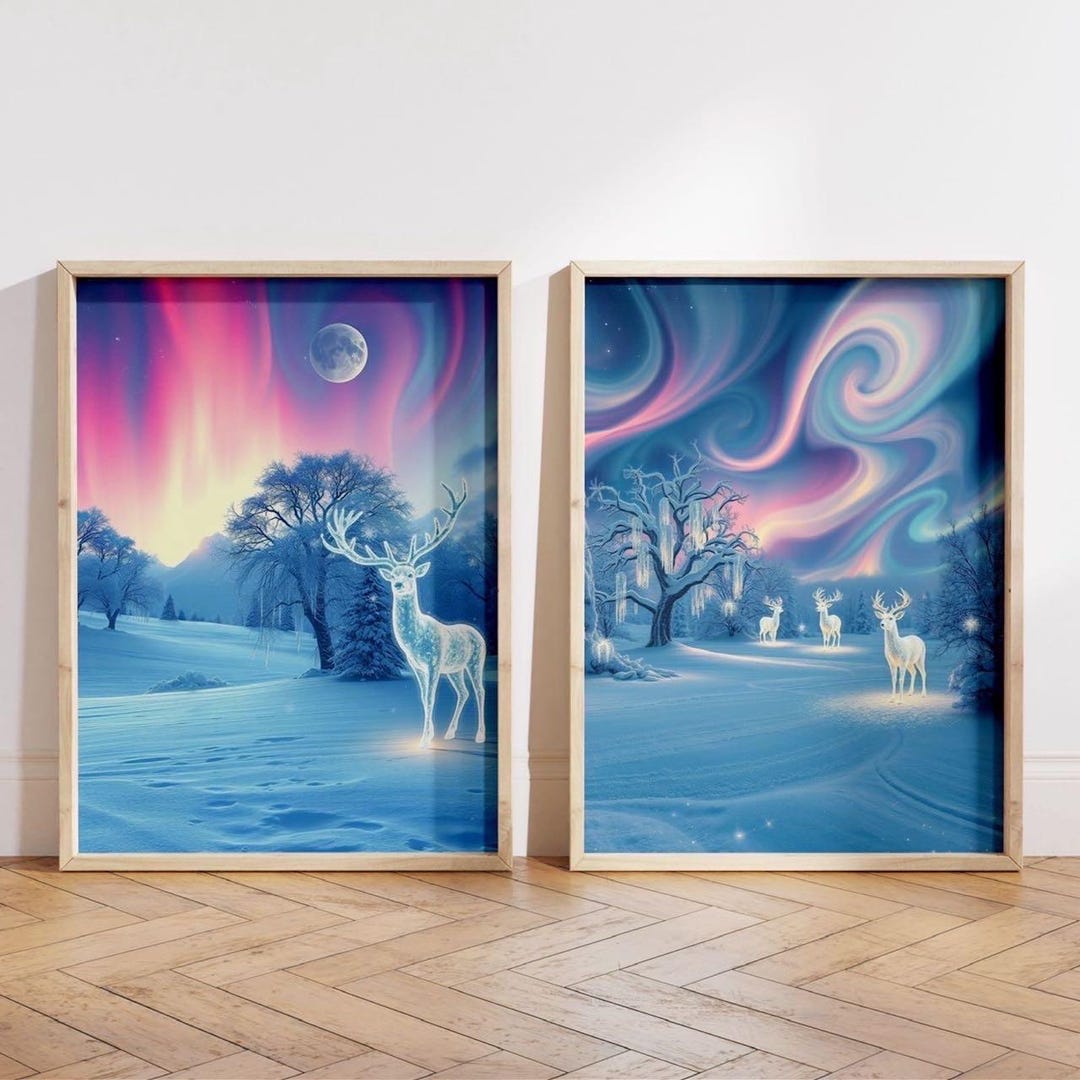 Enchanted Winter Wonderland Printable Wall Art, Set of 2 Winter Wall ...