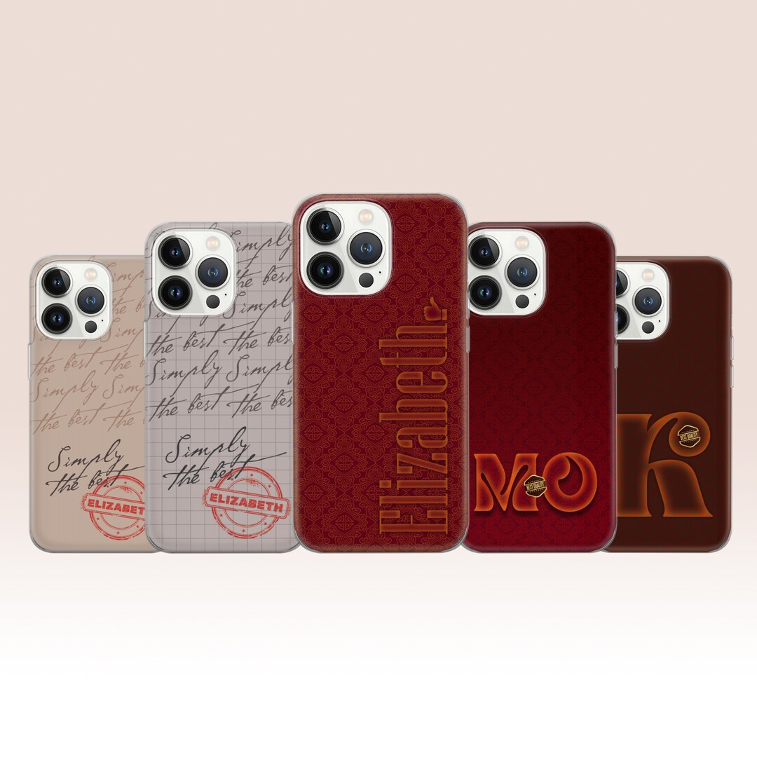 Individualized Name Phone Case Personalized Initial Cover for iPhone 16pro, 15, 14, 13, Samsung ...
