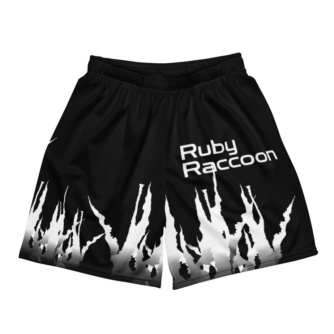 Ruby Raccoon - Scratched - Unisex Mesh Shorts - Etsy