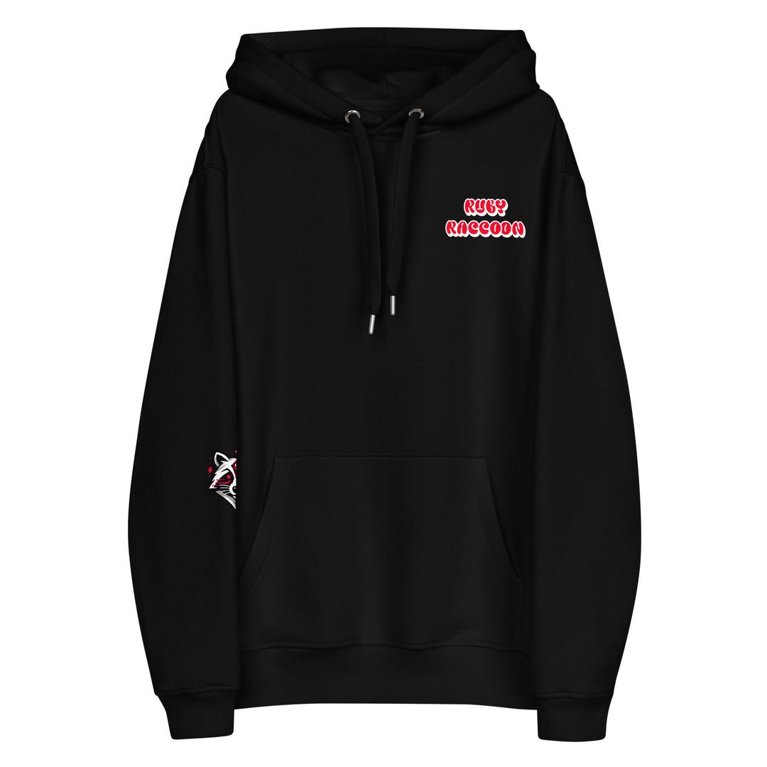 Ruby Raccoon Premium Eco Hoodie BLACK - Etsy