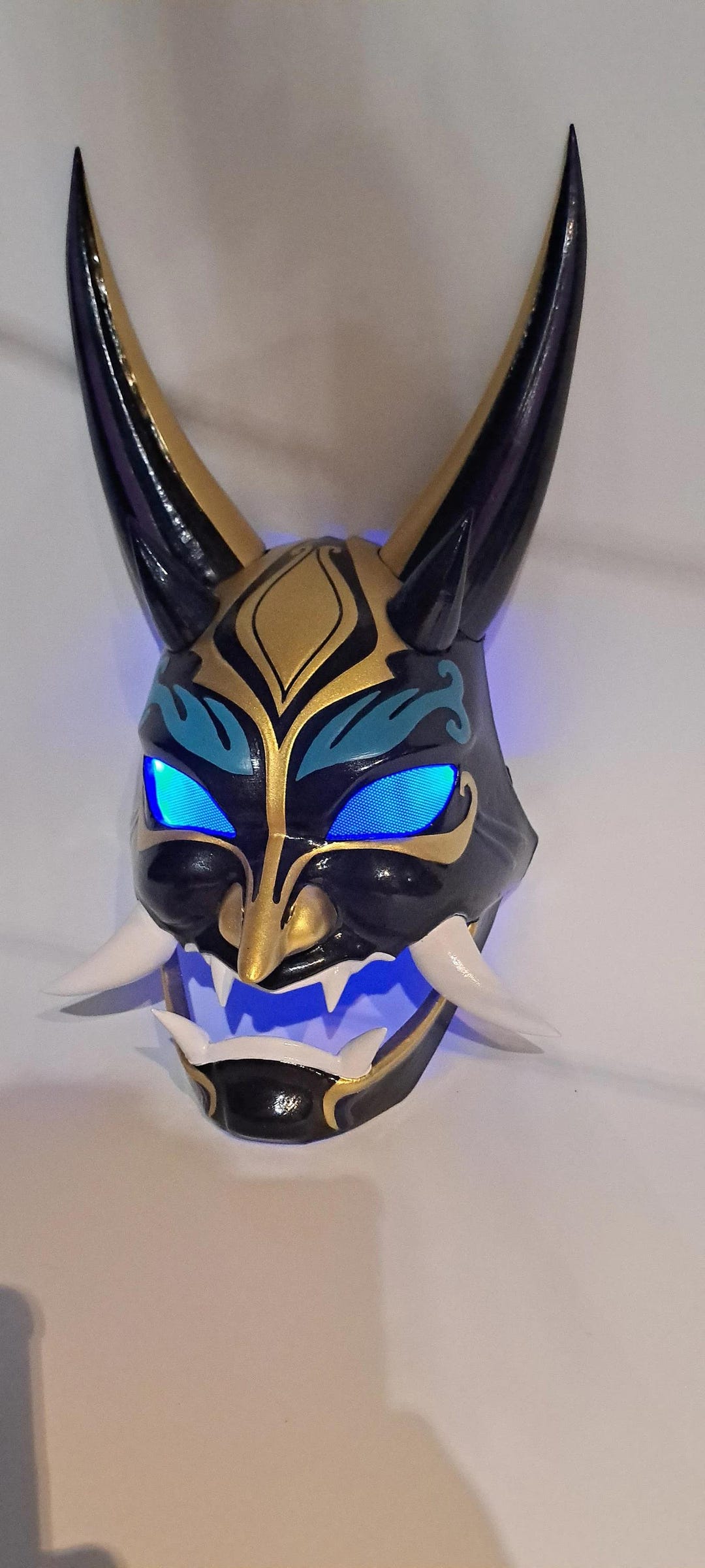 Genshin Impact Xiao Mask Cosplay Prop LED Light Accessory Videogame Fan ...