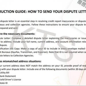 Charge off Dispute Letters PDF-2 (free Instructions Included) | DIY ...