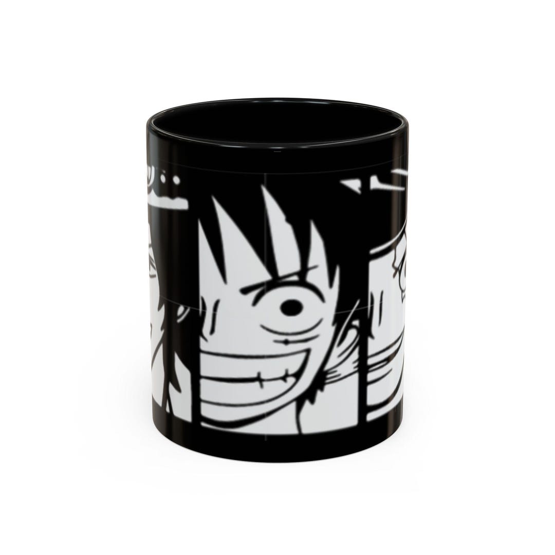 Luffy One Piece Anime Mug, Roronoa Zoro Samurai Manga Cup, Straw Hat ...
