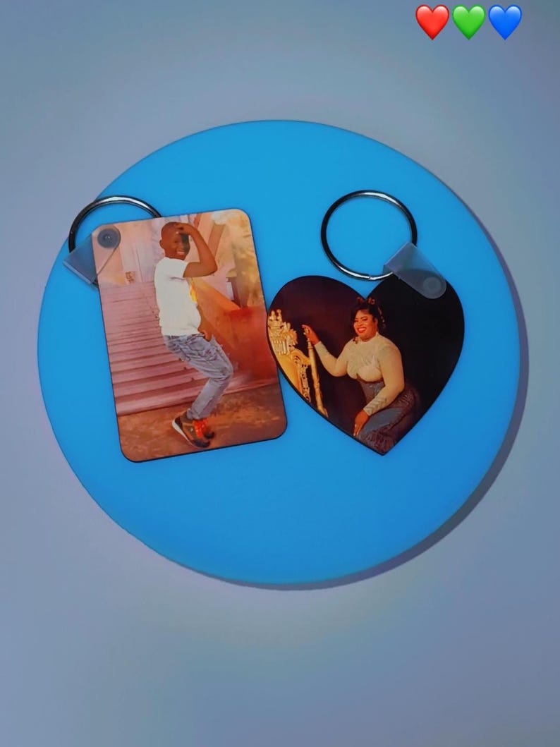 Personalized Double-sided Photo Keychain Customizable Photo Keychain ...