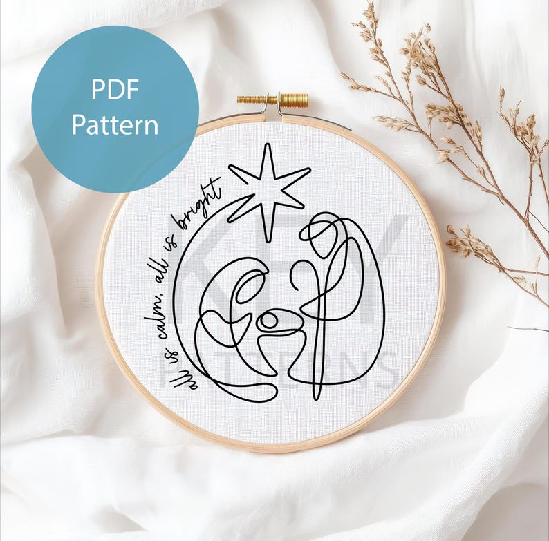 Christmas Embroidery PDF Pattern, Instant Digital Download, Christmas ...