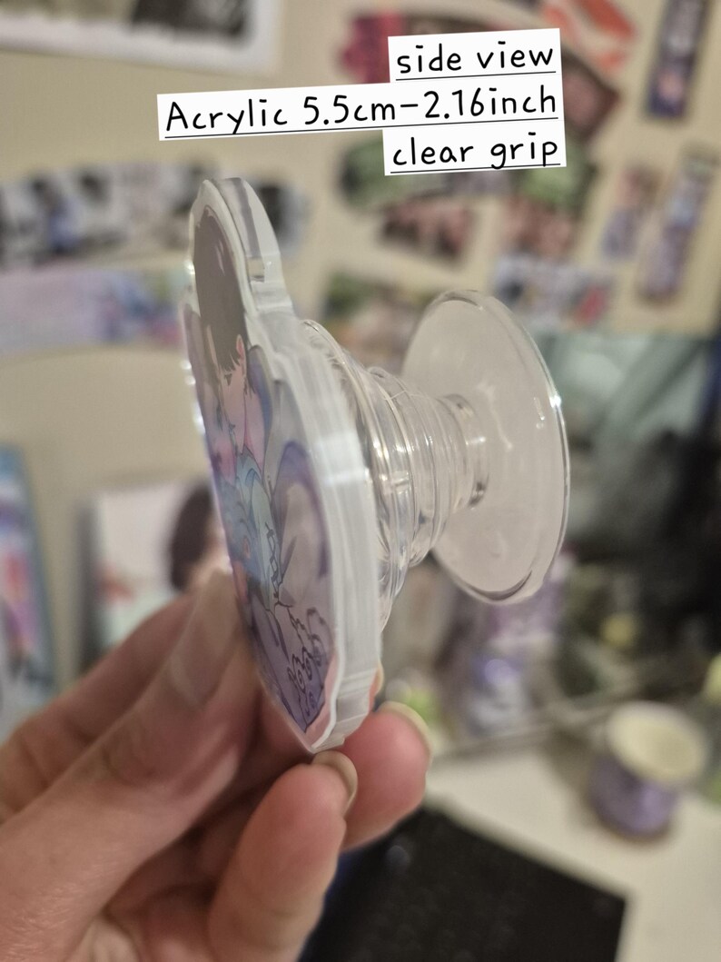 KPOP DEMON HUNTERS - Rumi X Jinu ***clear Acrylic Griptok*** 5.5cm ...