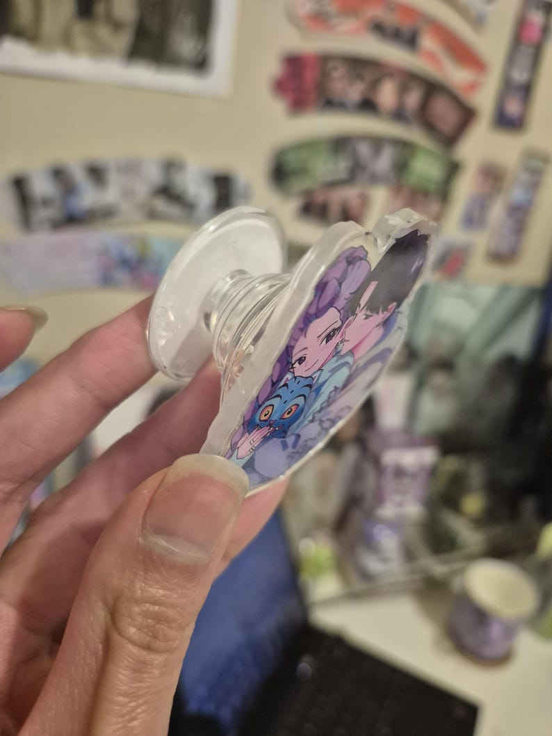 KPOP DEMON HUNTERS - Rumi X Jinu ***clear Acrylic Griptok*** 5.5cm ...
