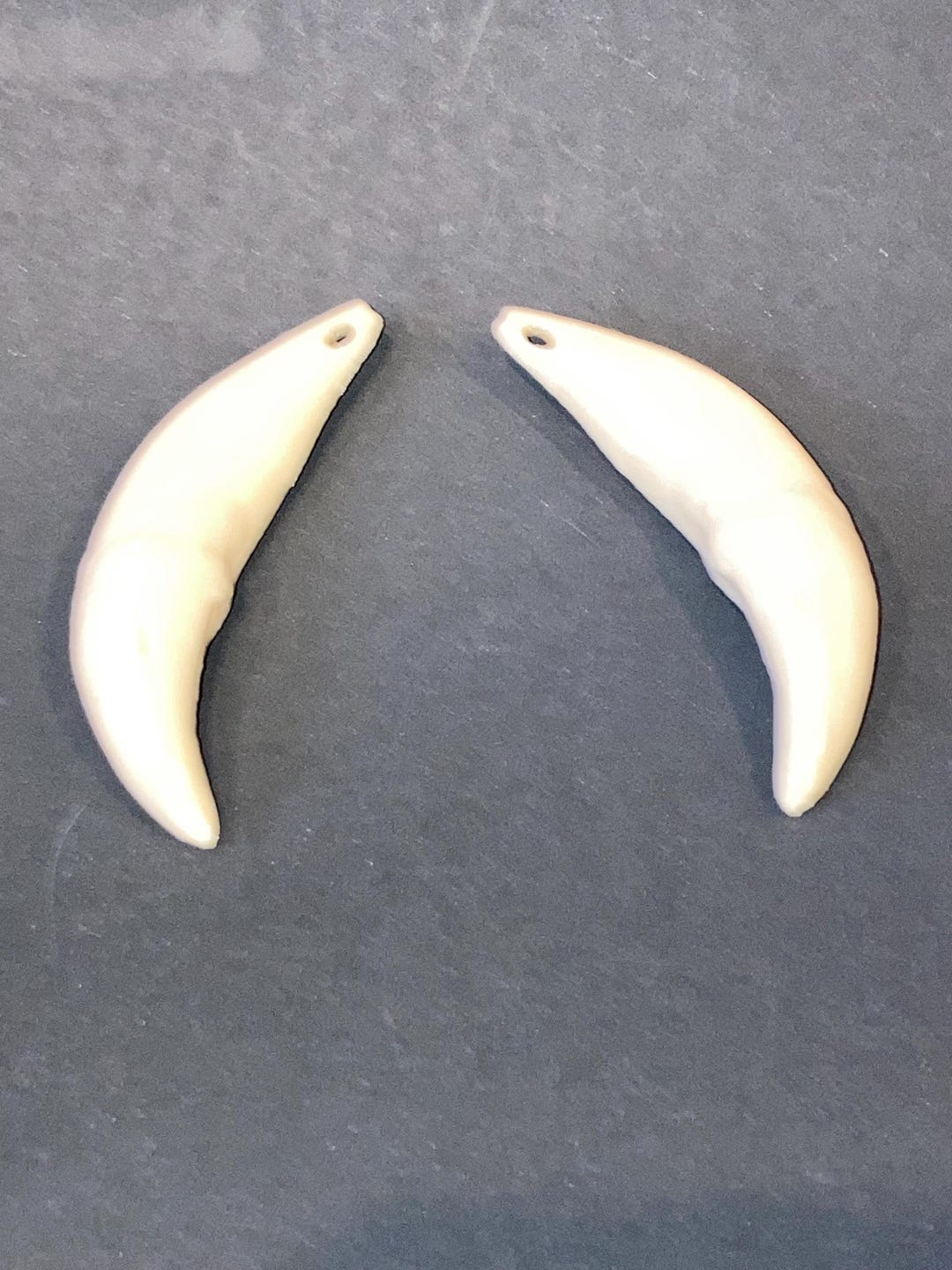 Cruelty Free 71mm Left and Right Wolf Canine Fangs, Wolf Canine Pendant ...