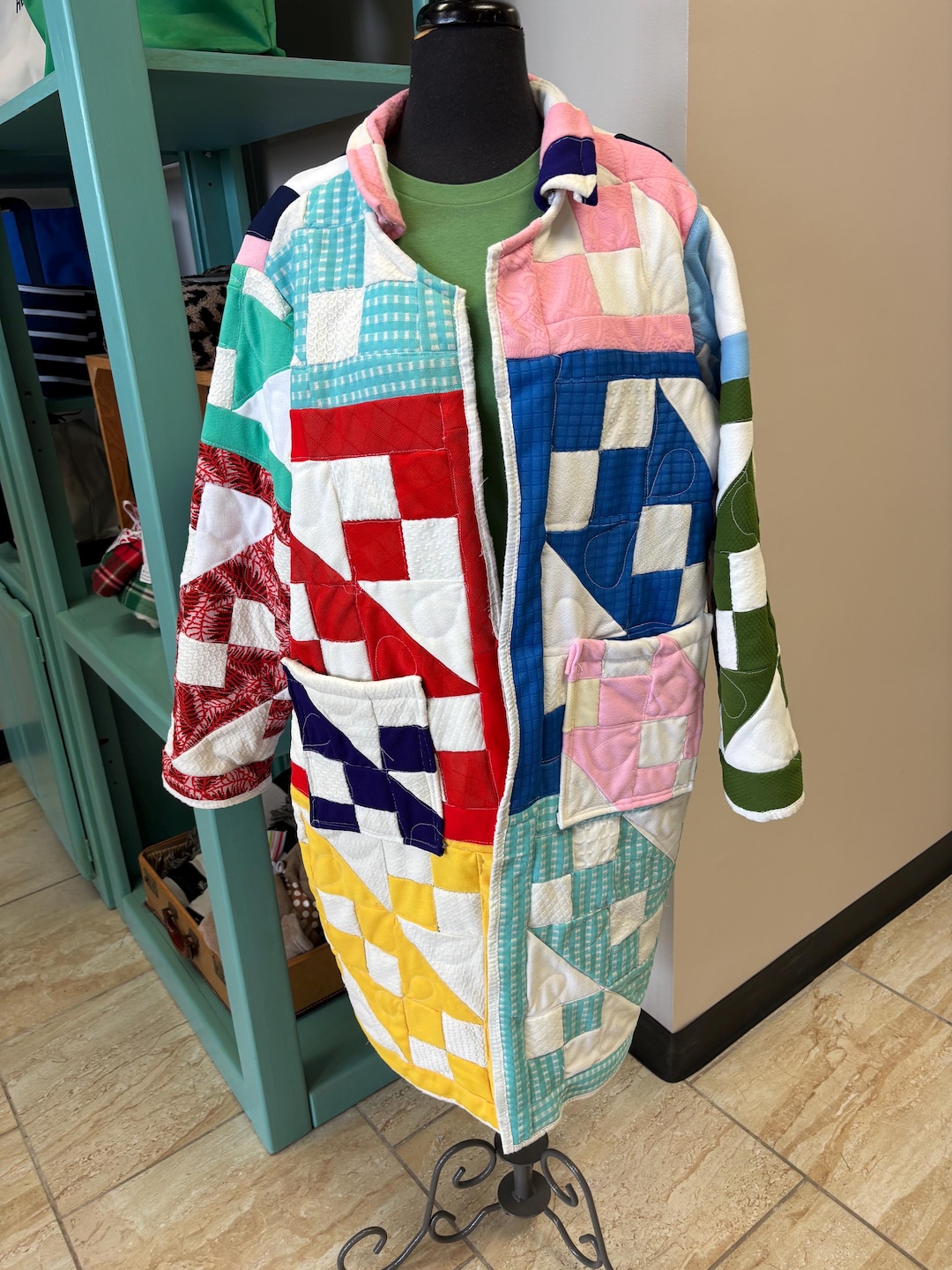 Vintage Quilt Jacket Multi Color Polyester - Etsy