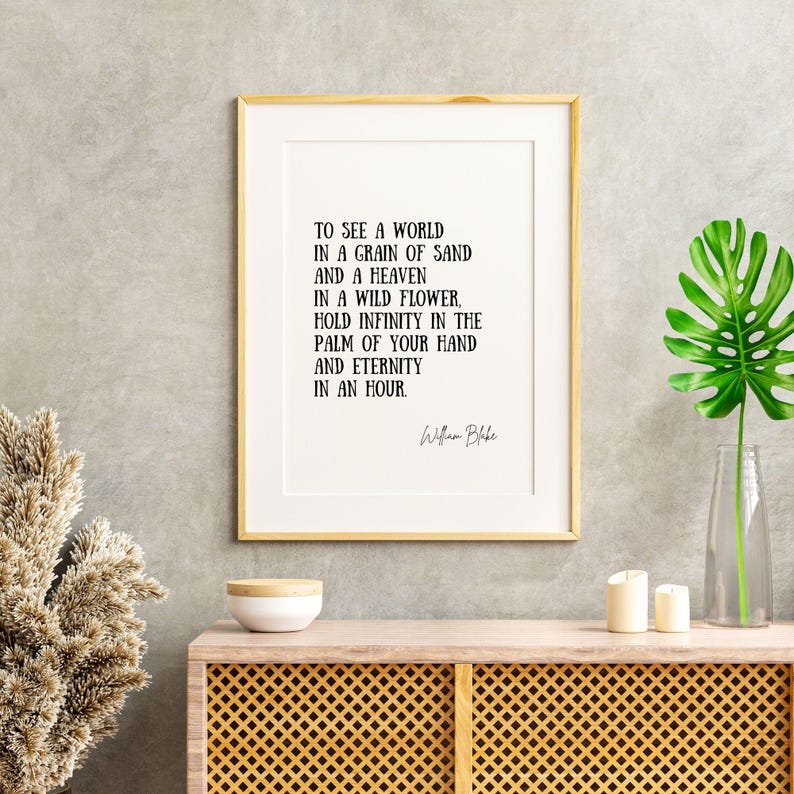 William Blake Quote Printable Art, Auguries of Innocence, to See a ...