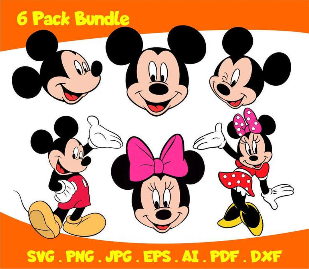 Mickey Mouse Bundle. Layered Cut File - Etsy