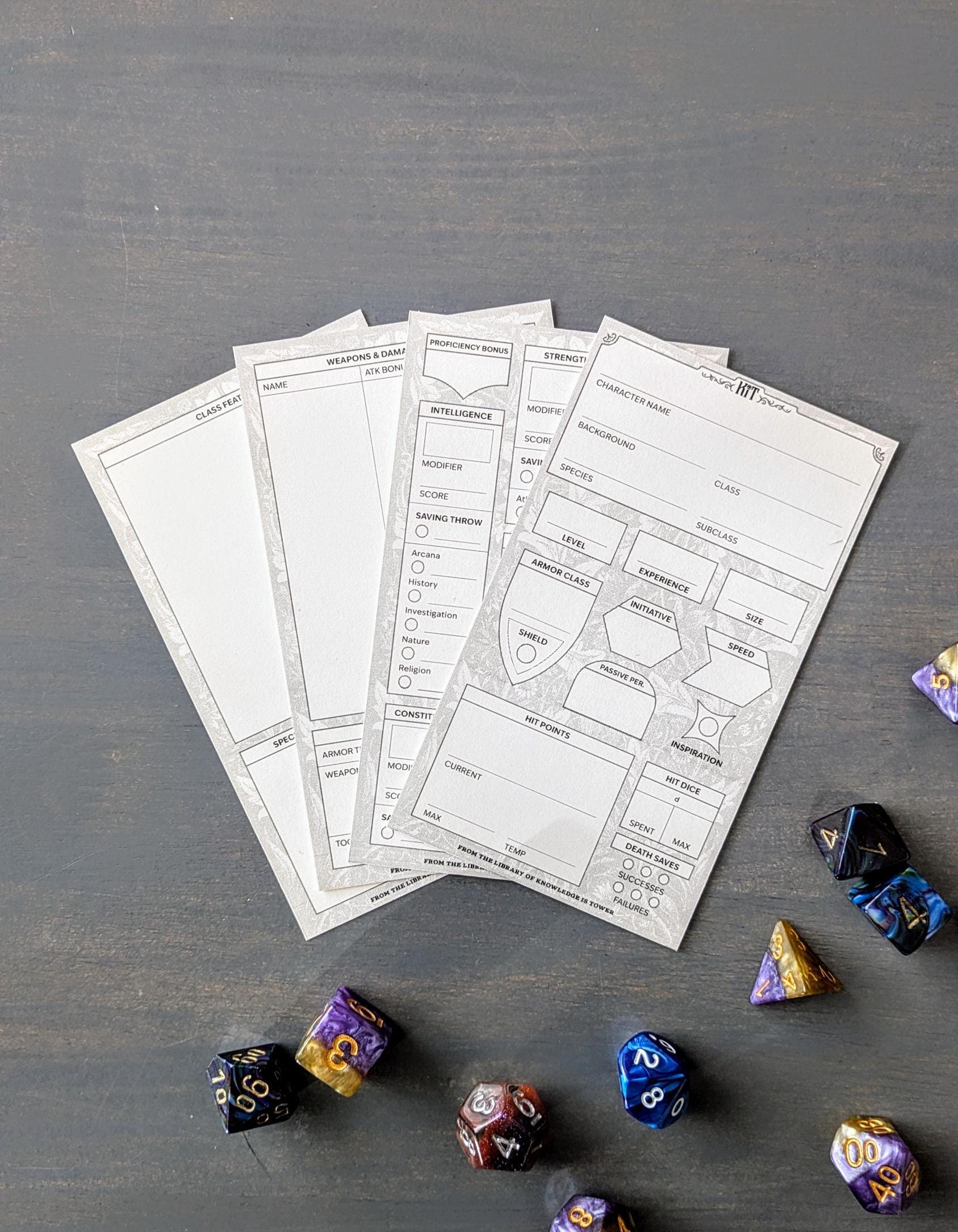 Dnd Character Sheet Cards - Library Card Style Dnd Character Sheet ...