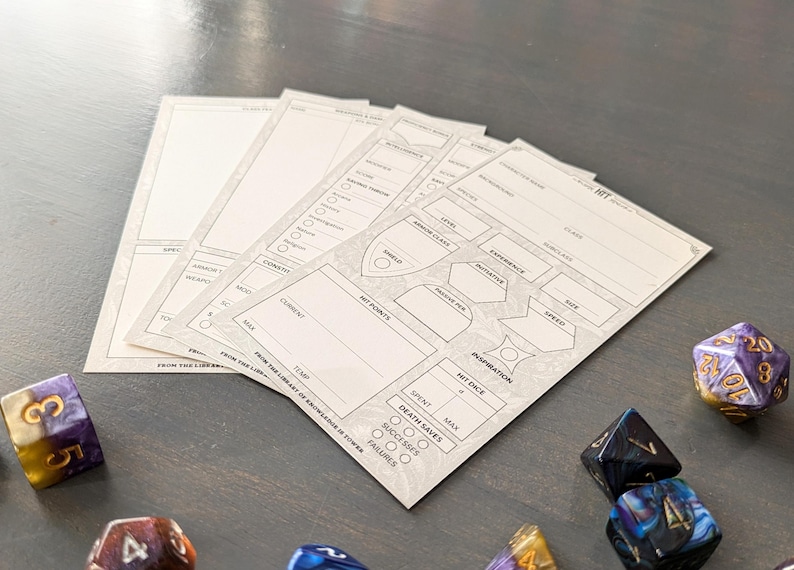 Dnd Character Sheet Cards - Library Card Style Dnd Character Sheet ...