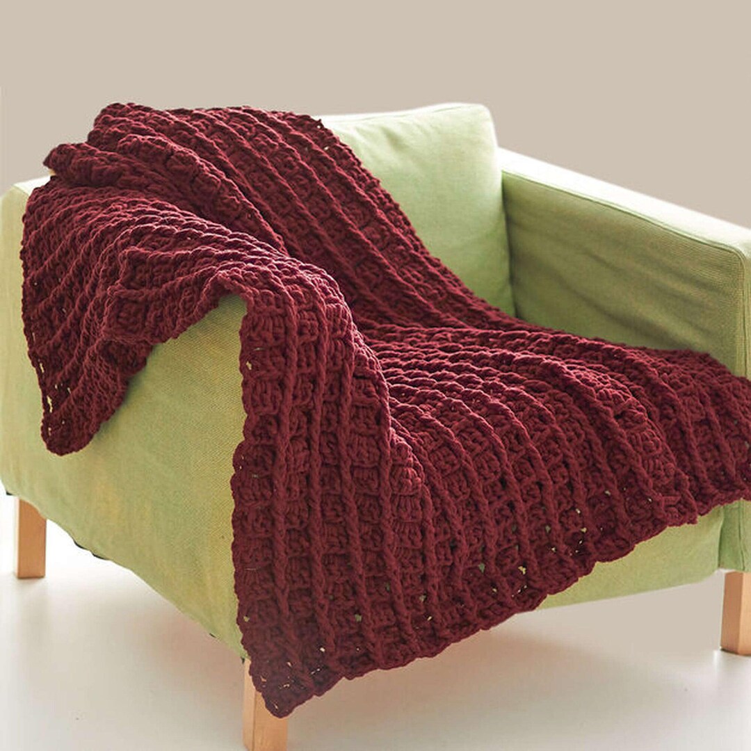 Bricks Crochet Blanket Pattern, PDF FILE Easy Blanket Crochet Pattern ...
