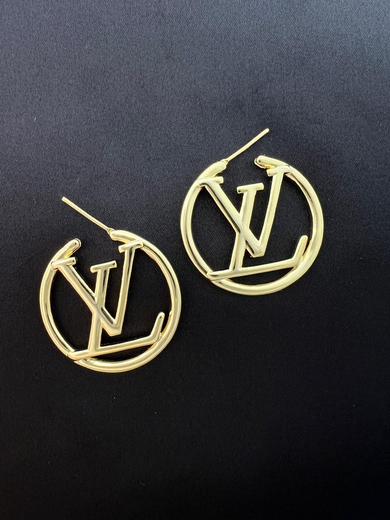 Vintage Louis Vuitton LV Hoop Earrings, Gift for Her, Annivesary Gift ...