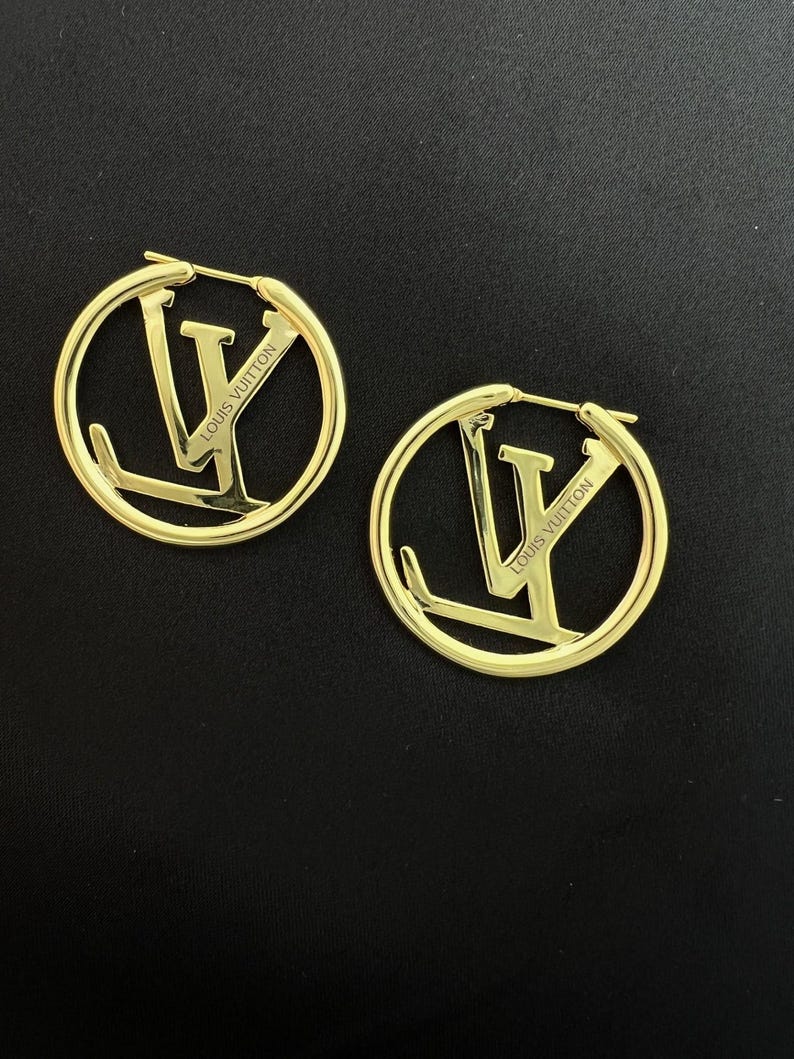 Vintage Louis Vuitton LV Hoop Earrings, Gift for Her, Annivesary Gift ...