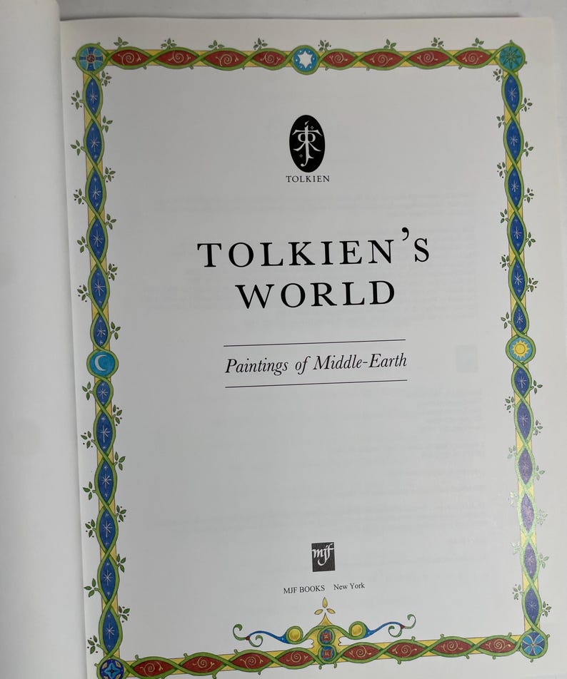 Tolkien's World: Paintings of Middle Earth Vintage First Edition Lord ...