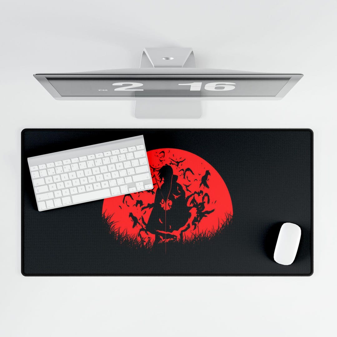Anime Desk Mat, Itachi Gaming Mouse Pad, Naruto Fan Gift, Computer ...