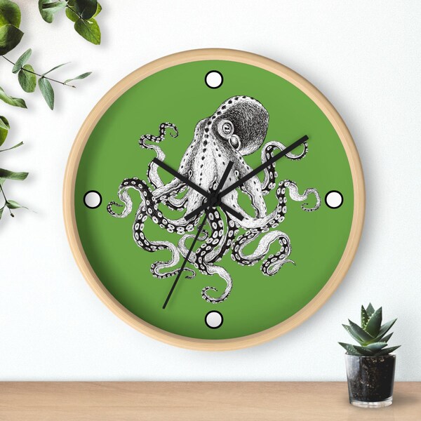 Octopus Wall Clock - Etsy