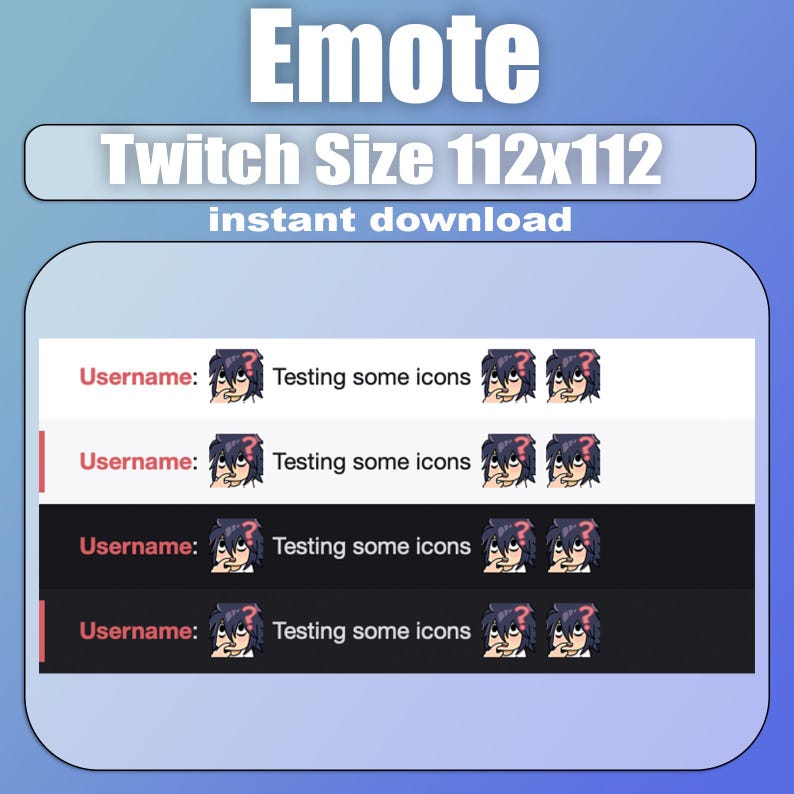 Anime Emote Huh L Death Note twitch,discord,youtube,etc... - Etsy