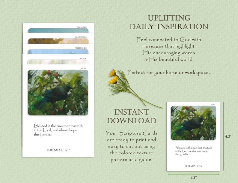 Scripture Verse Cards | Printable Bible Cards | Vision Board Cards ...