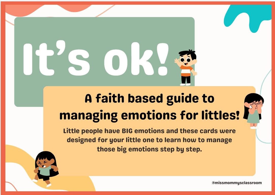 It's OK! Faith-based Emotion Cards for Littles - Etsy