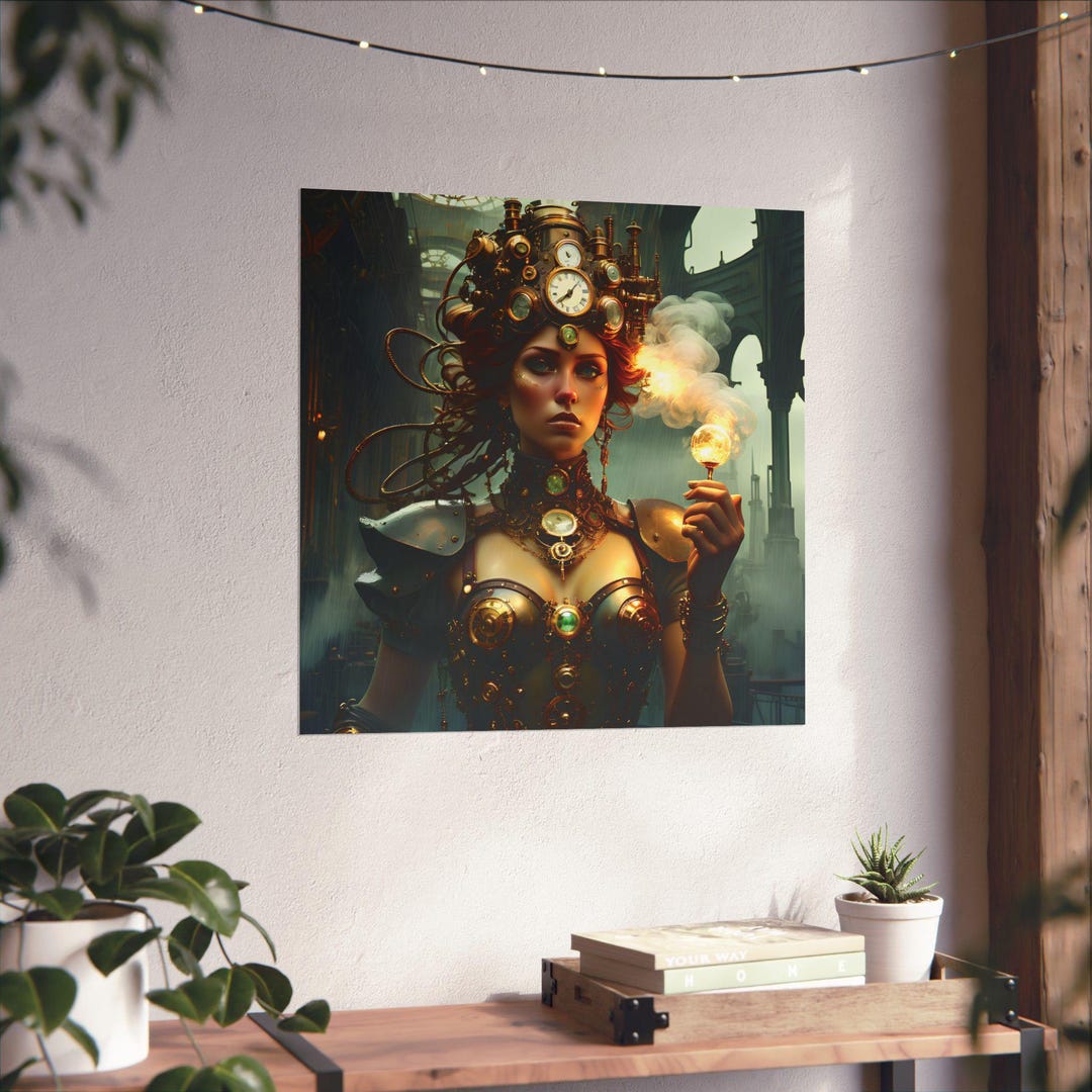Steampunk Poster Lady Solara the Time Keeper Science Fiction, Scifi ...