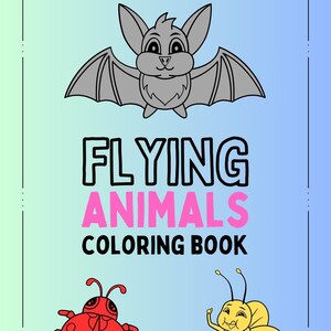 flying animals coloring book