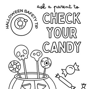 coloring pages halloween safety pictures
