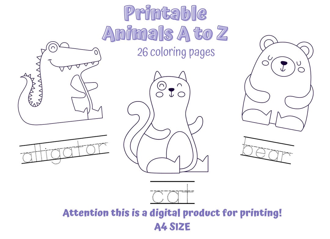 A to Z Coloring Pages | Kids Worksheets | Alphabet Coloring Sheets ...