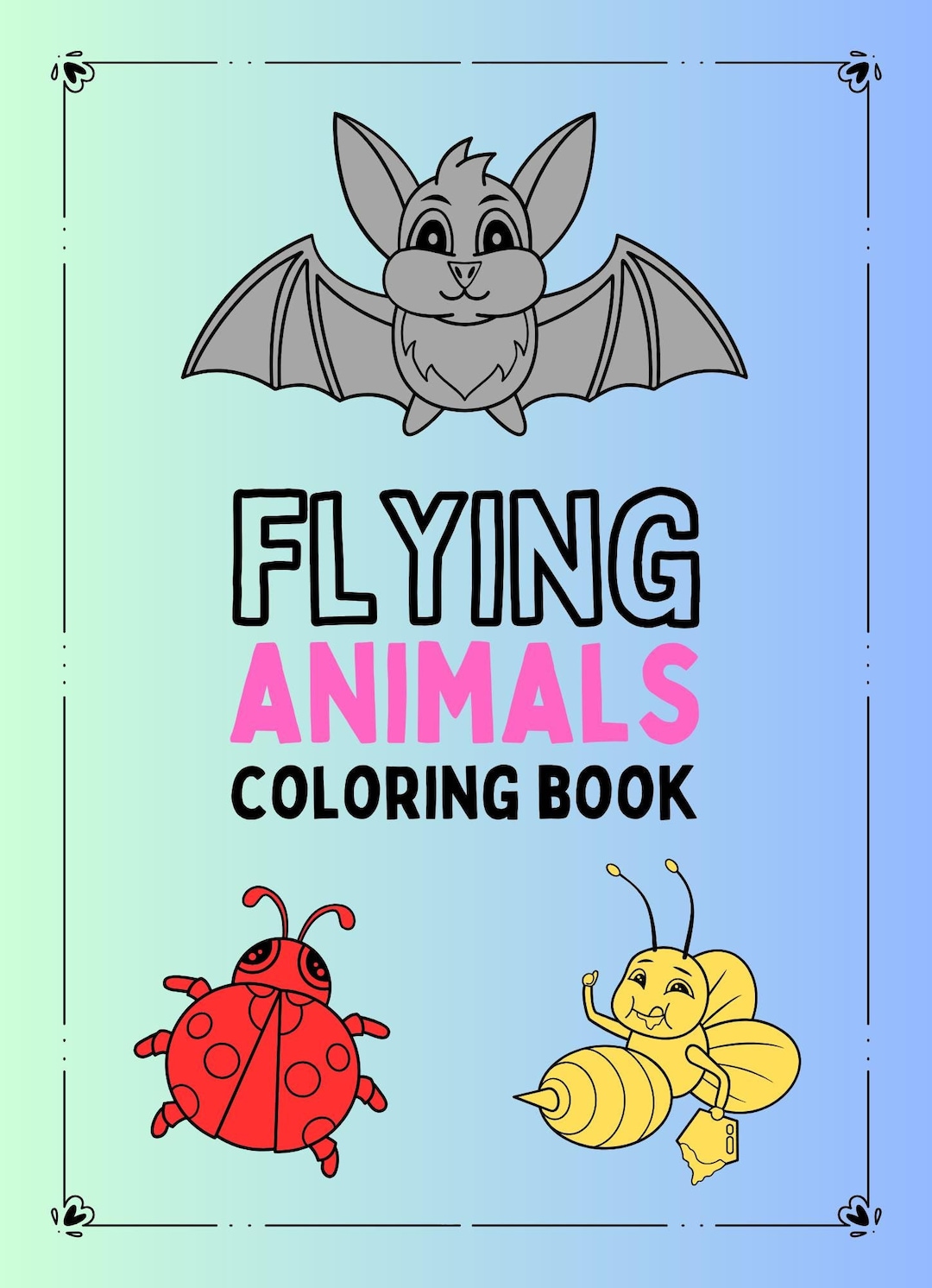 Flying Animals Coloring Book Pages for Kids - Etsy