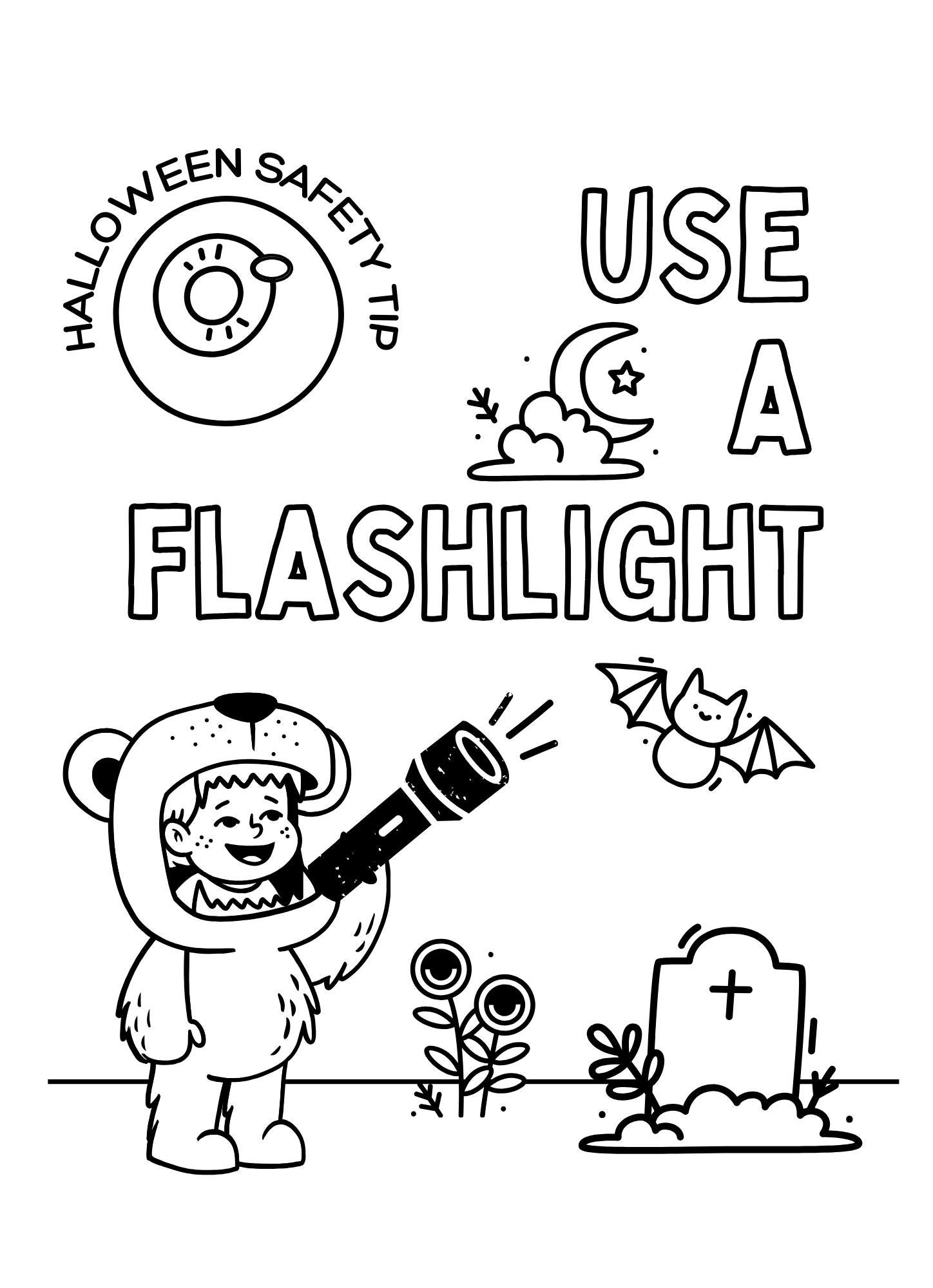 Halloween Safety Tips Coloring Pages - Etsy