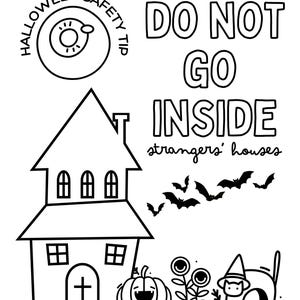 Halloween Safety Tips Coloring Pages - Etsy