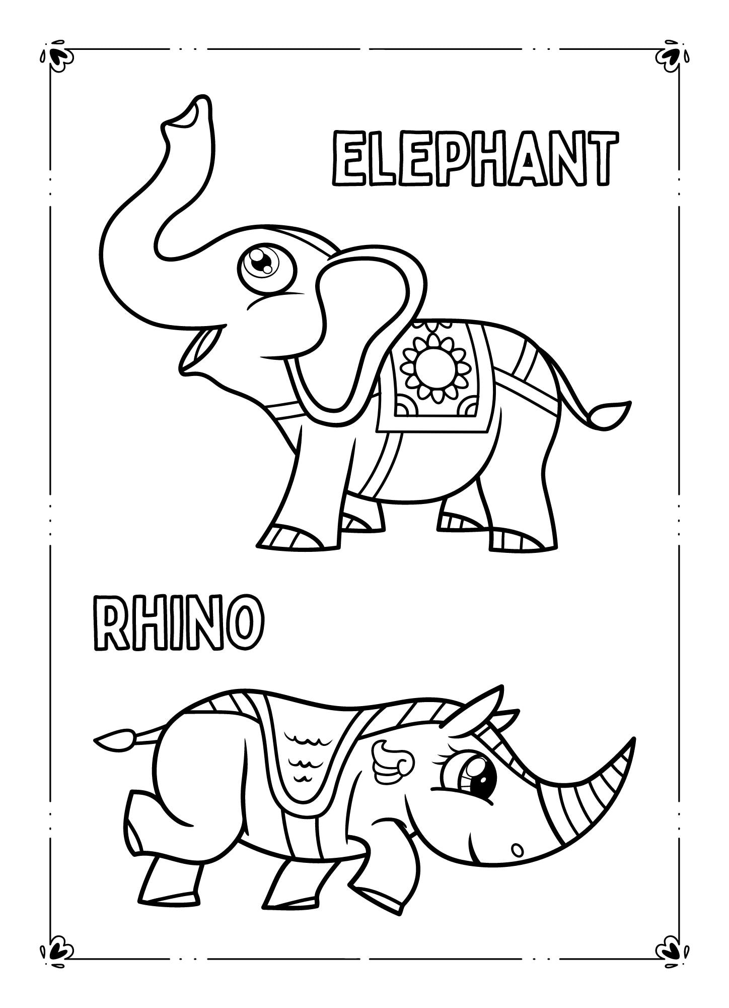 Wildlife Printable Coloring Pages for Kids - Etsy