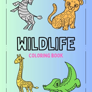 Wildlife Printable Coloring Pages for Kids - Etsy
