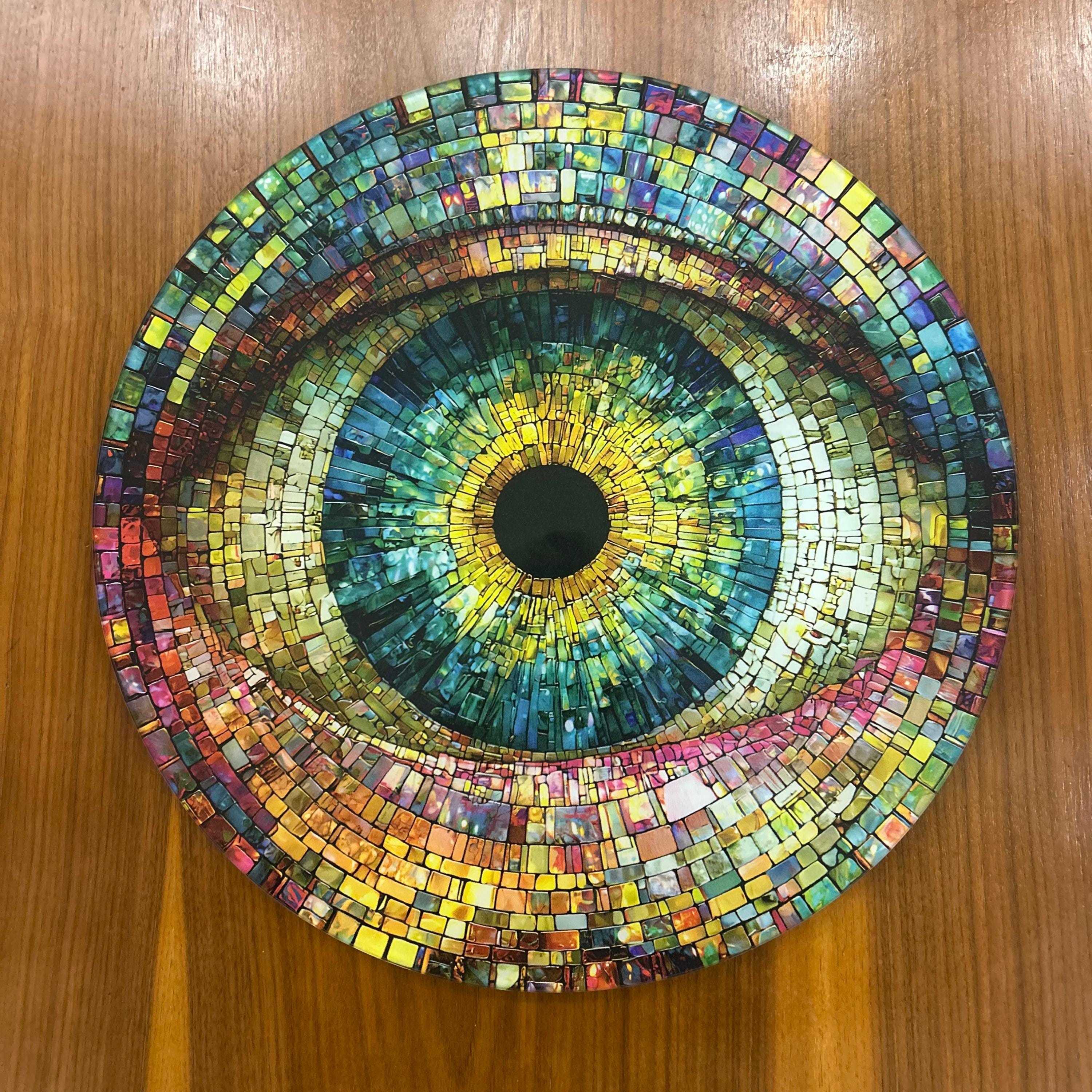 Evil Eye Glass Wall Art for Home Decoration, House Protection, Modern ...