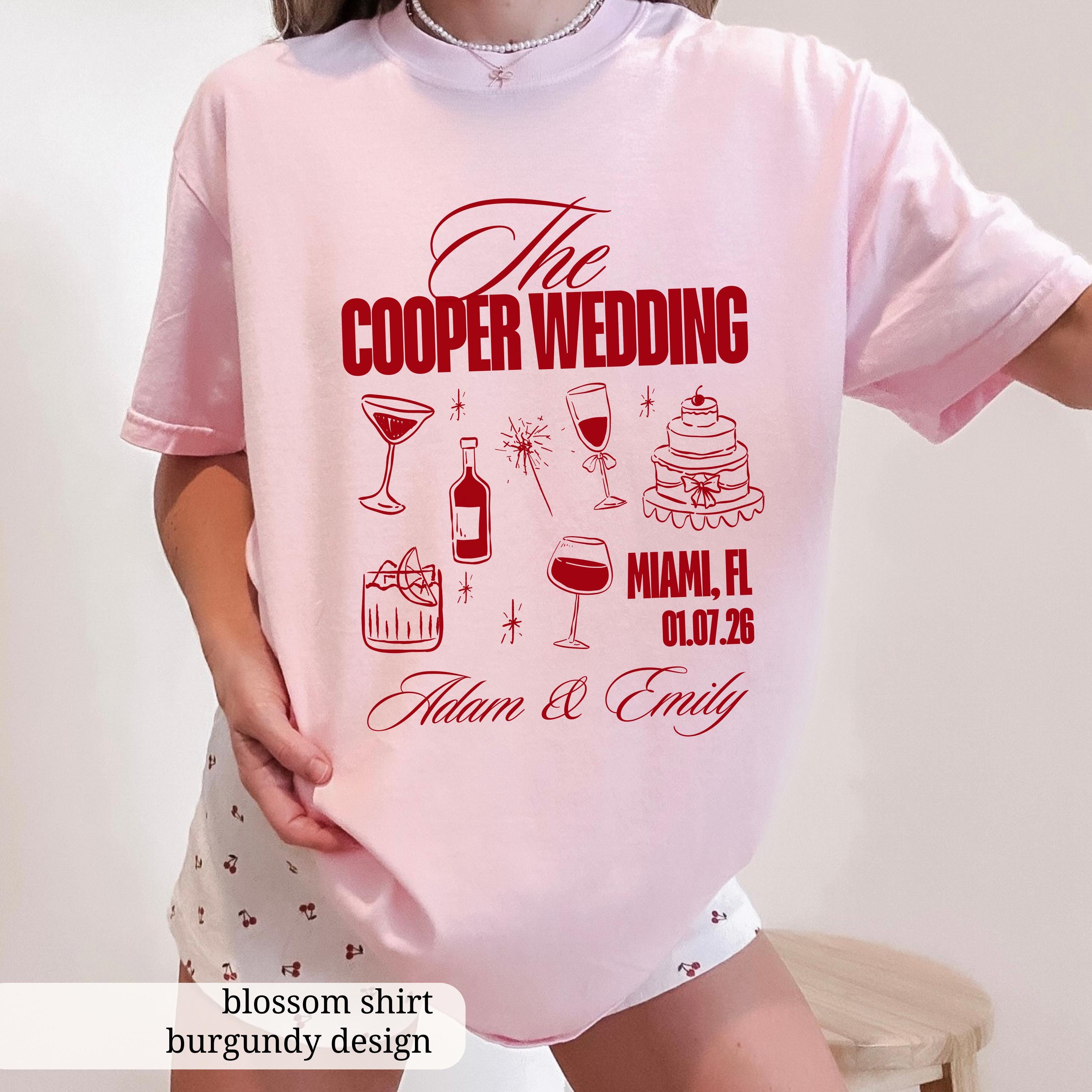 Wedding Toss Shirt, Custom Bride and Groom Tee, Wedding Weekend Outfit ...