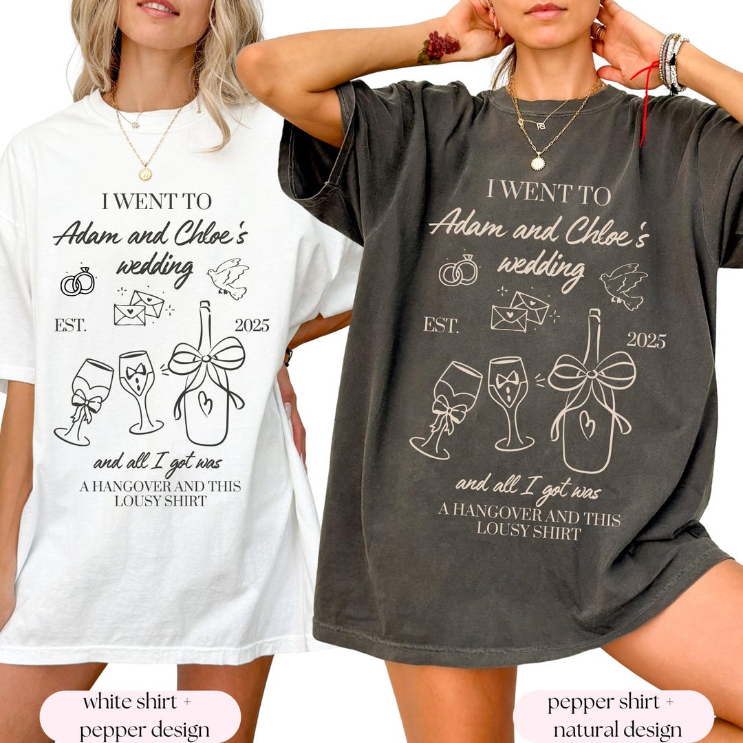 Custom Wedding Shirt Cocktail Wedding Tshirt Toss Wedding Merch Custom ...