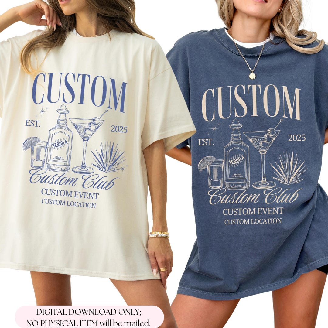 Custom Name Custom Club Shirt Png, Custom Bachelorette Party Shirt Png ...