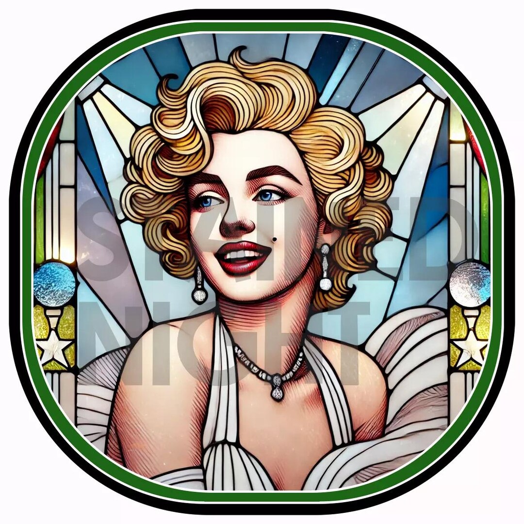 Marilyn Monroe Sticker in Stained Glass Design - Etsy