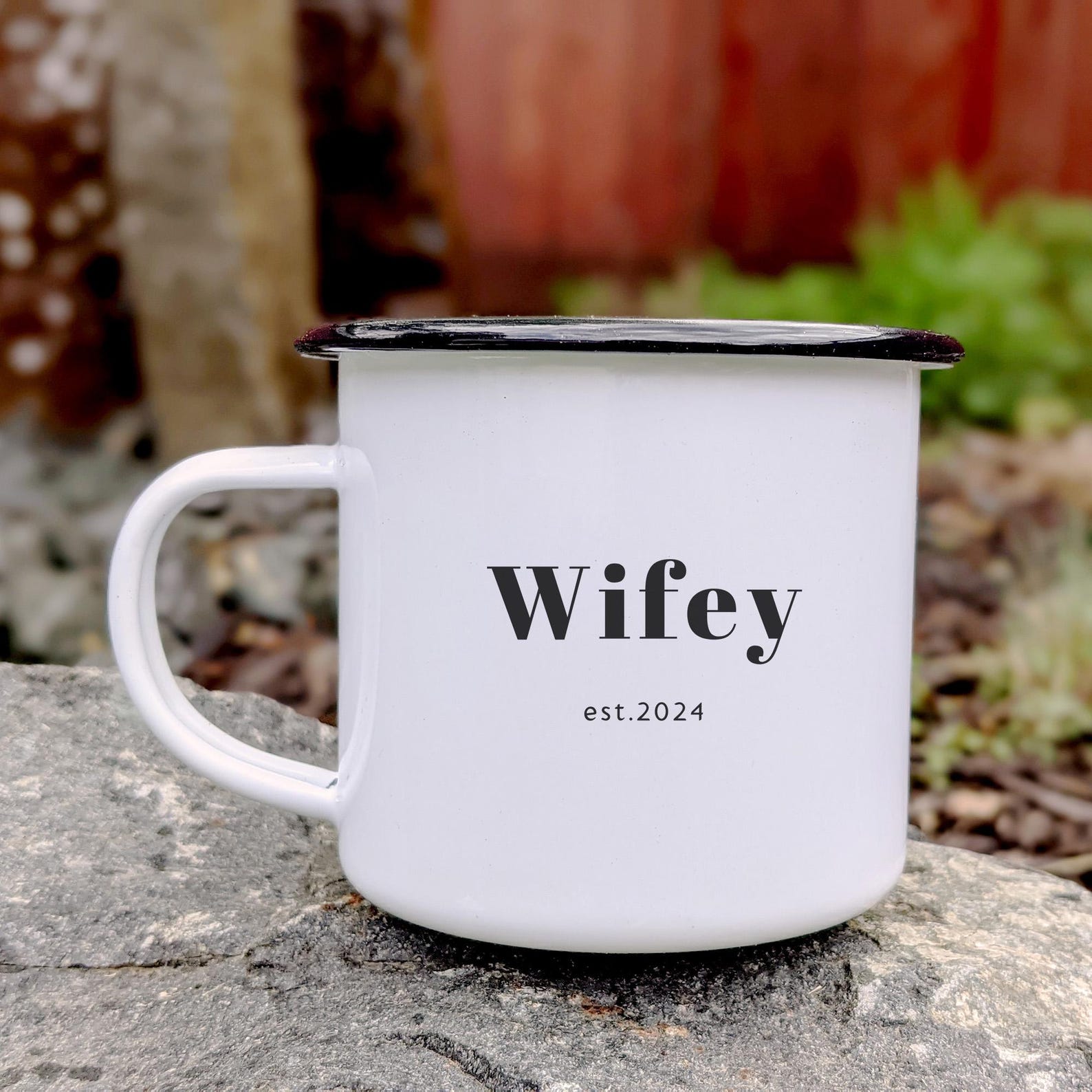 Hubby and Wifey Mugs ,custom Date Couple Coffee Cup,perfect Wedding ...