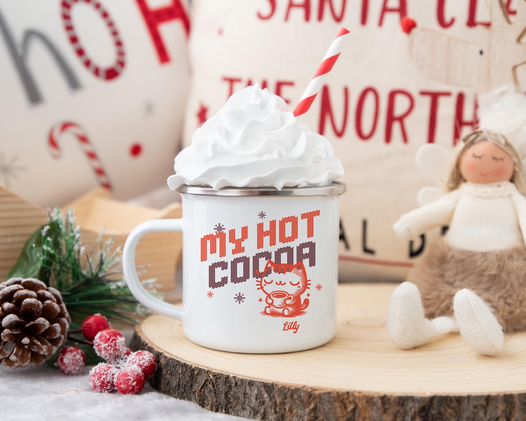 My Hot Cocao Personalized Mug,unbreakable Kids Mug,cute Winter Hot ...