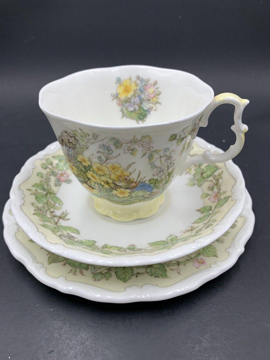 Royal Doulton Brambly Hedge spring Teacup Saucer Plate Set of 3 - Etsy