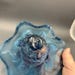 Peter Patterson Art Glass Nautical Blue Open Flower Figurine USA Signed ...