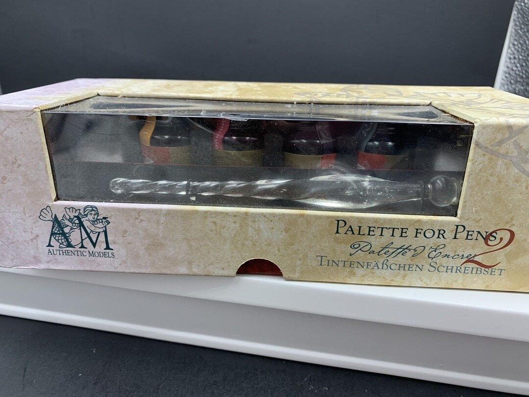 Authentic Models Palette for Pens Glass Pens & Ink Set New Open Box - Etsy