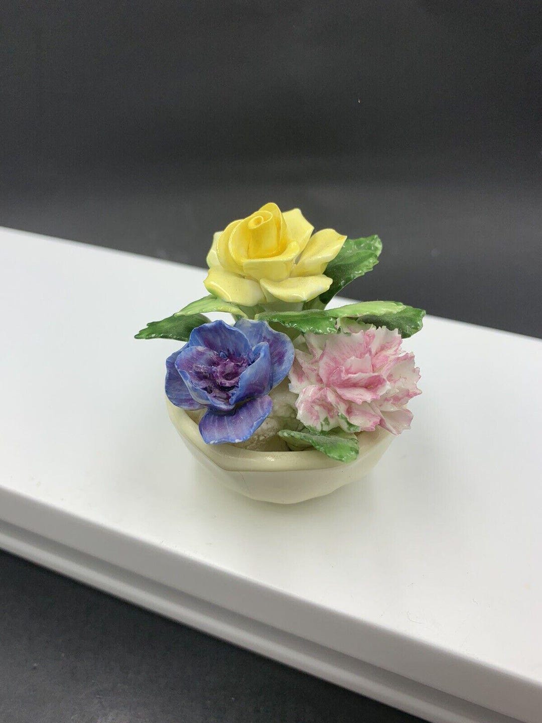 Royal Adderley Floral Bouquet Pot England Bone China Hand Painted - Etsy