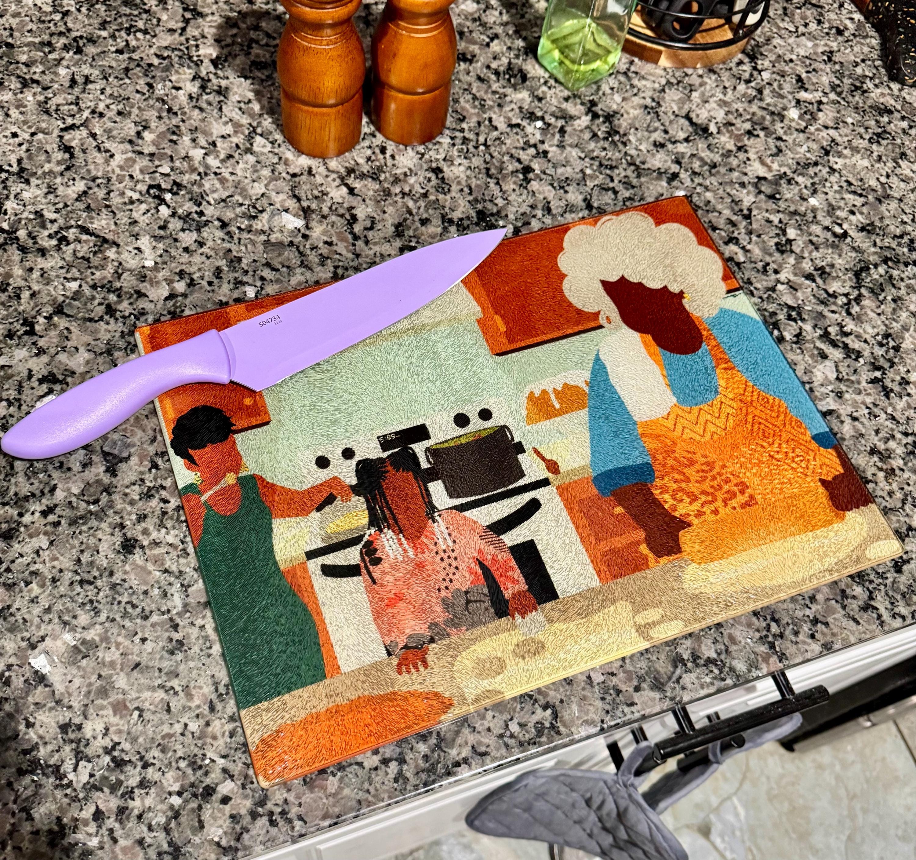 Passing It Down. Family Cooking Glass Cutting Board - Kitchen Decor ...
