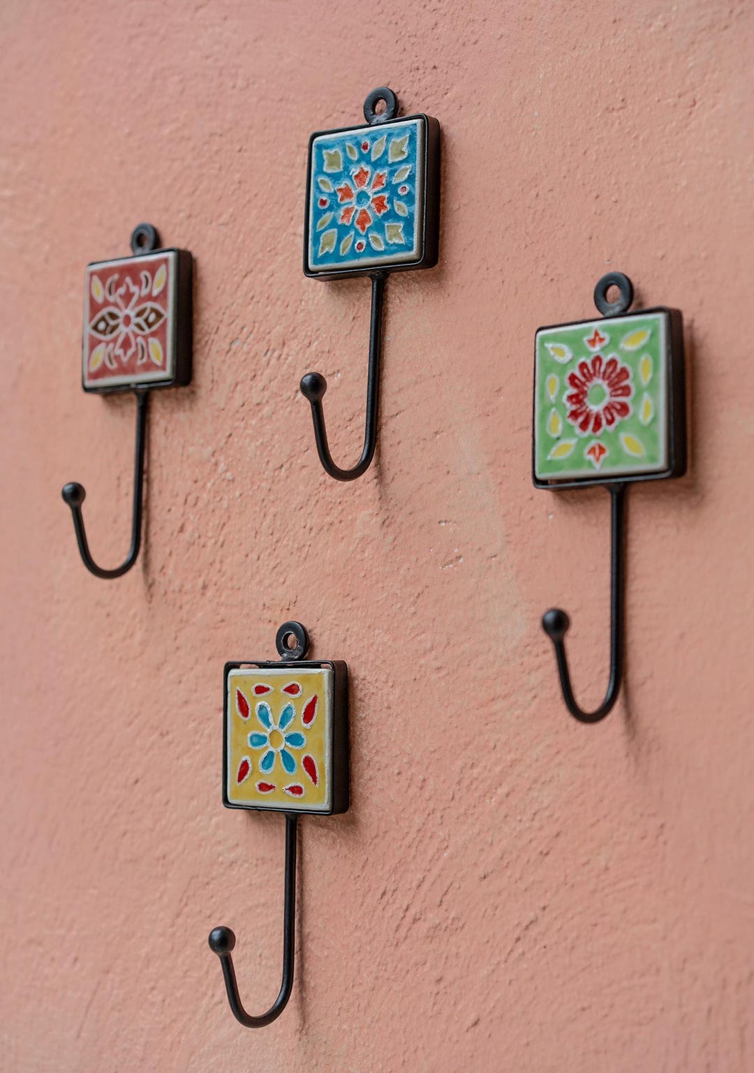 Ceramic Tile Wall Hook, Handmade Kitchen Hook, Unique Coat Hook ...